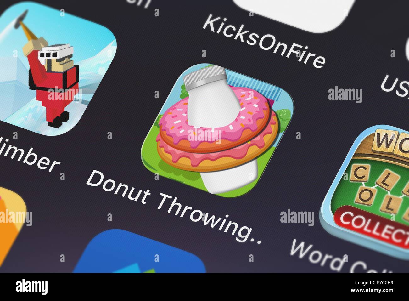 London, United Kingdom - October 26, 2018: Close-up of the Donut ...