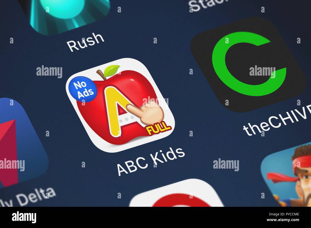 London, United Kingdom - October 26, 2018: Close-up shot of RV ...