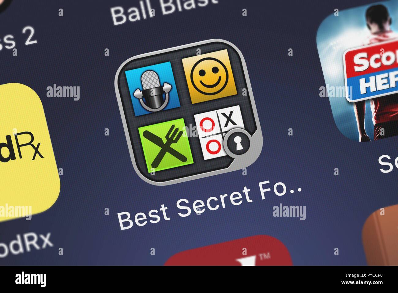 London, United Kingdom - October 26, 2018: Close-up of the Best Secret ...