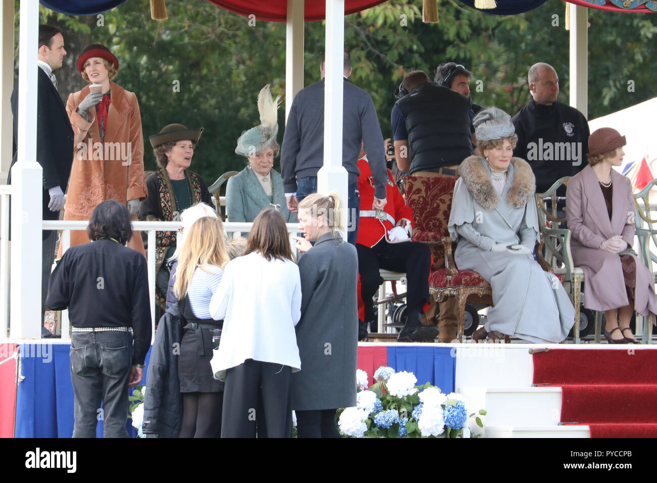 'Downton Abbey' filming in Wiltshire Featuring: Hugh Bonneville ...