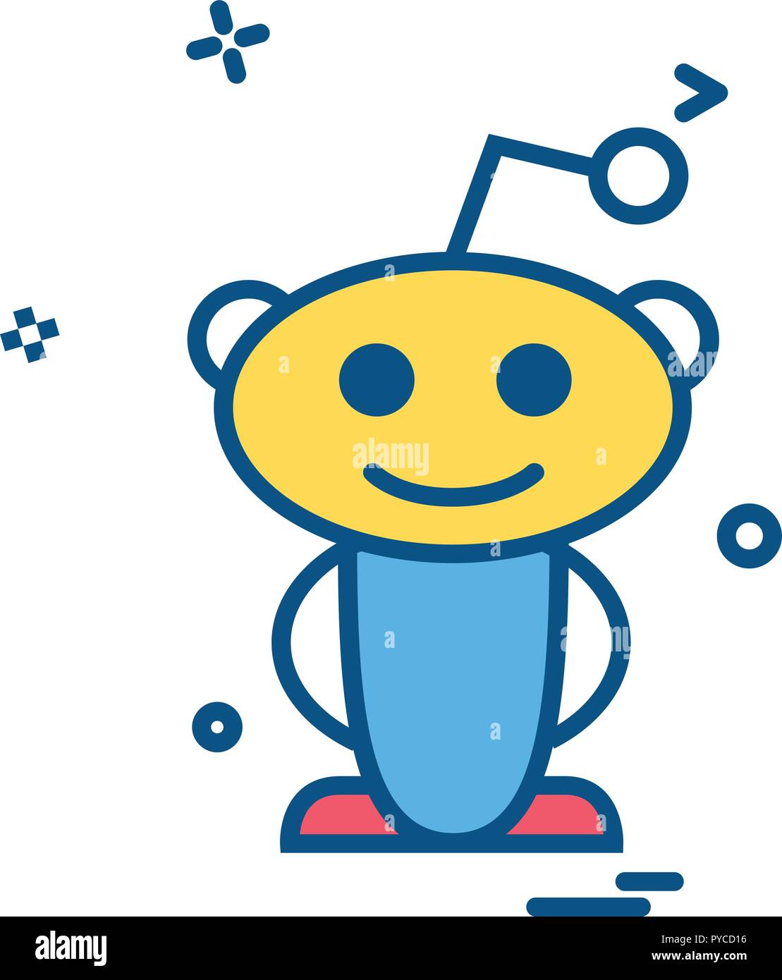 Reddit icon design vector Stock Vector Image & Art - Alamy