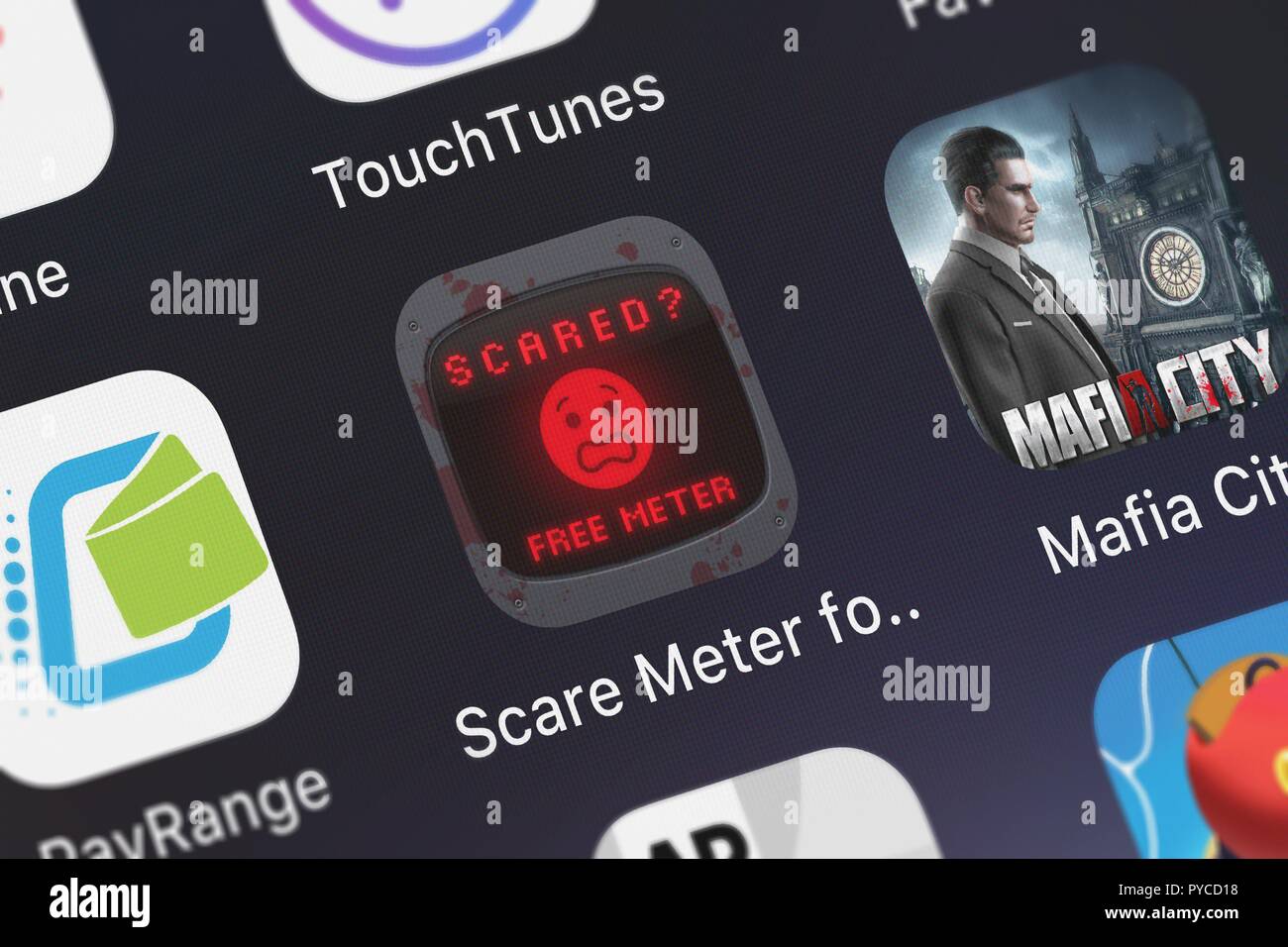 London, United Kingdom - October 26, 2018: Screenshot of the Scare ...