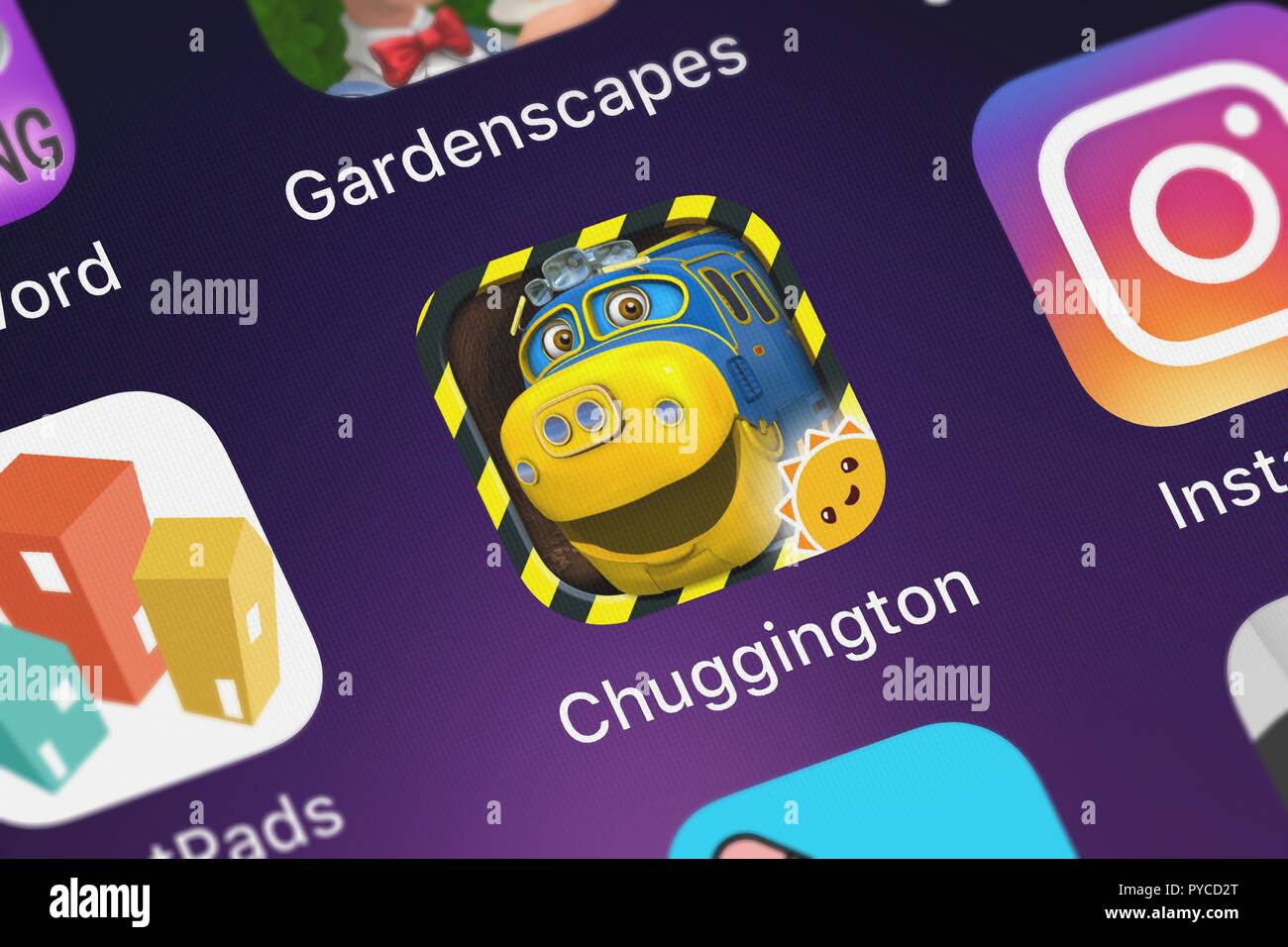 London, United Kingdom - October 26, 2018: Icon of the mobile app ...