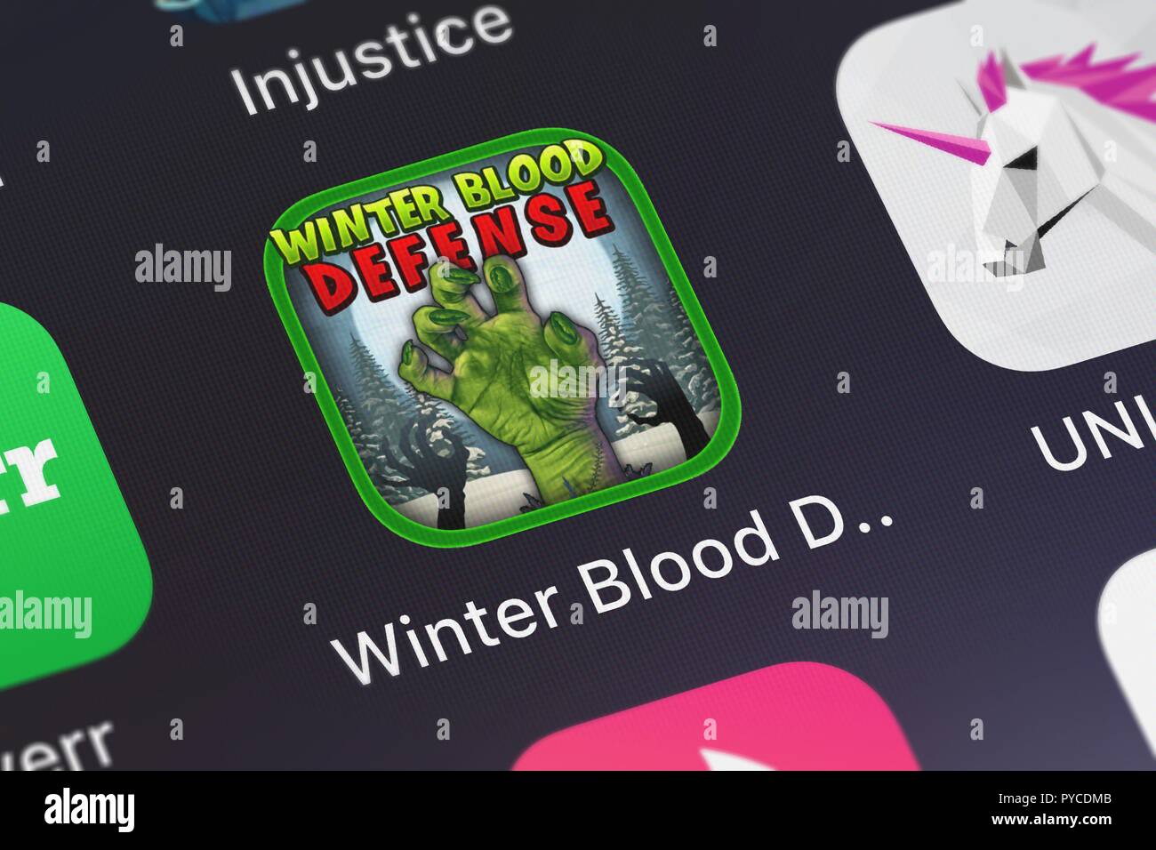 London, United Kingdom - October 26, 2018: Icon of the mobile app ...