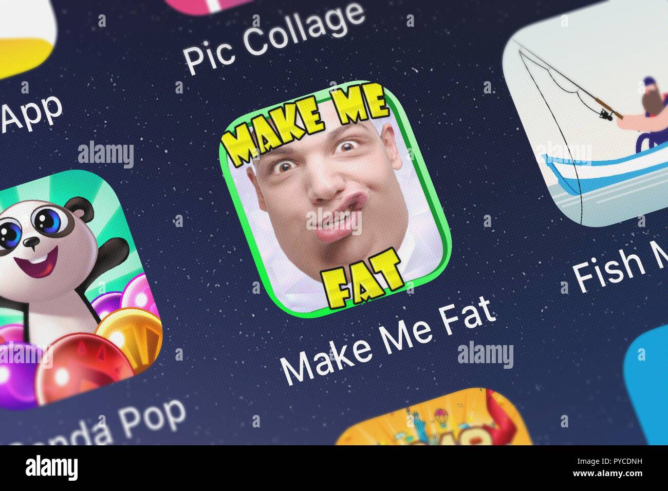 London, United Kingdom - October 26, 2018: Close-up shot of the Make Me ...