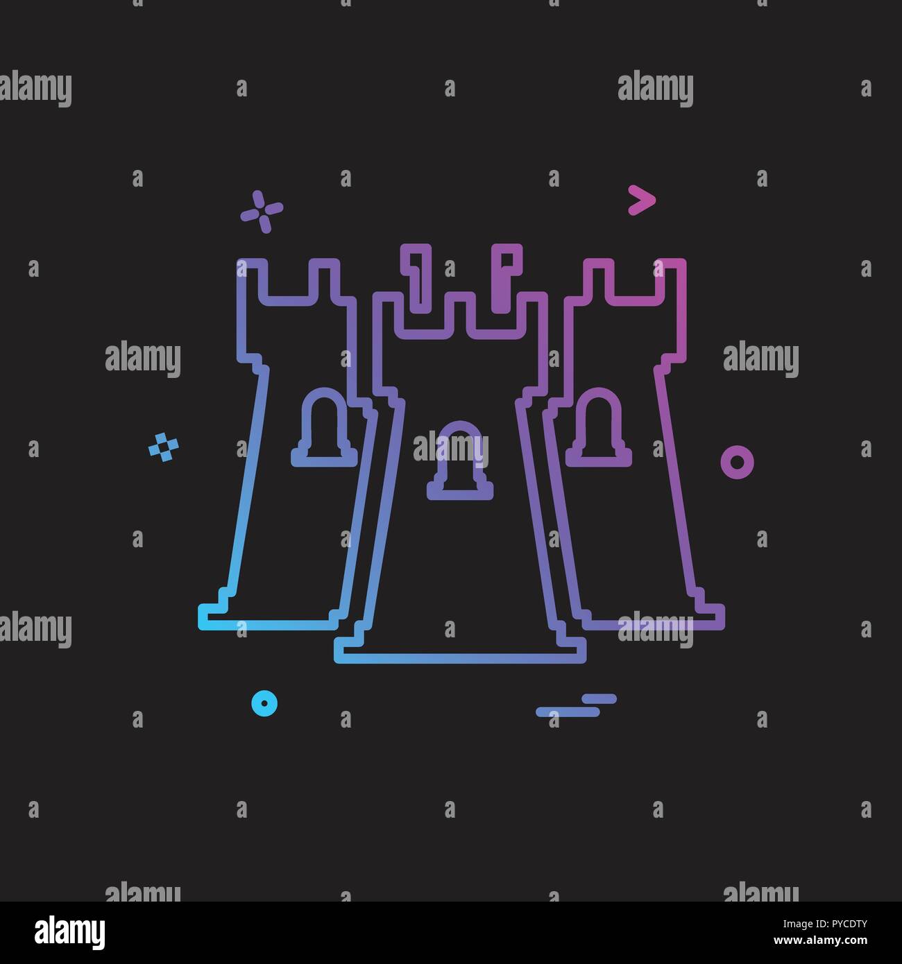 Fort icon design vector Stock Vector Image & Art - Alamy