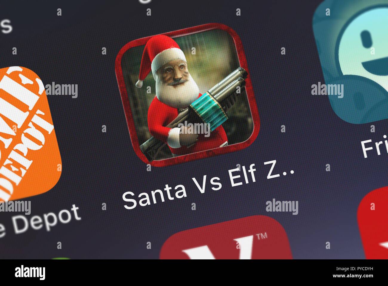 London, United Kingdom - October 26, 2018: Screenshot of Psycho Bear ...