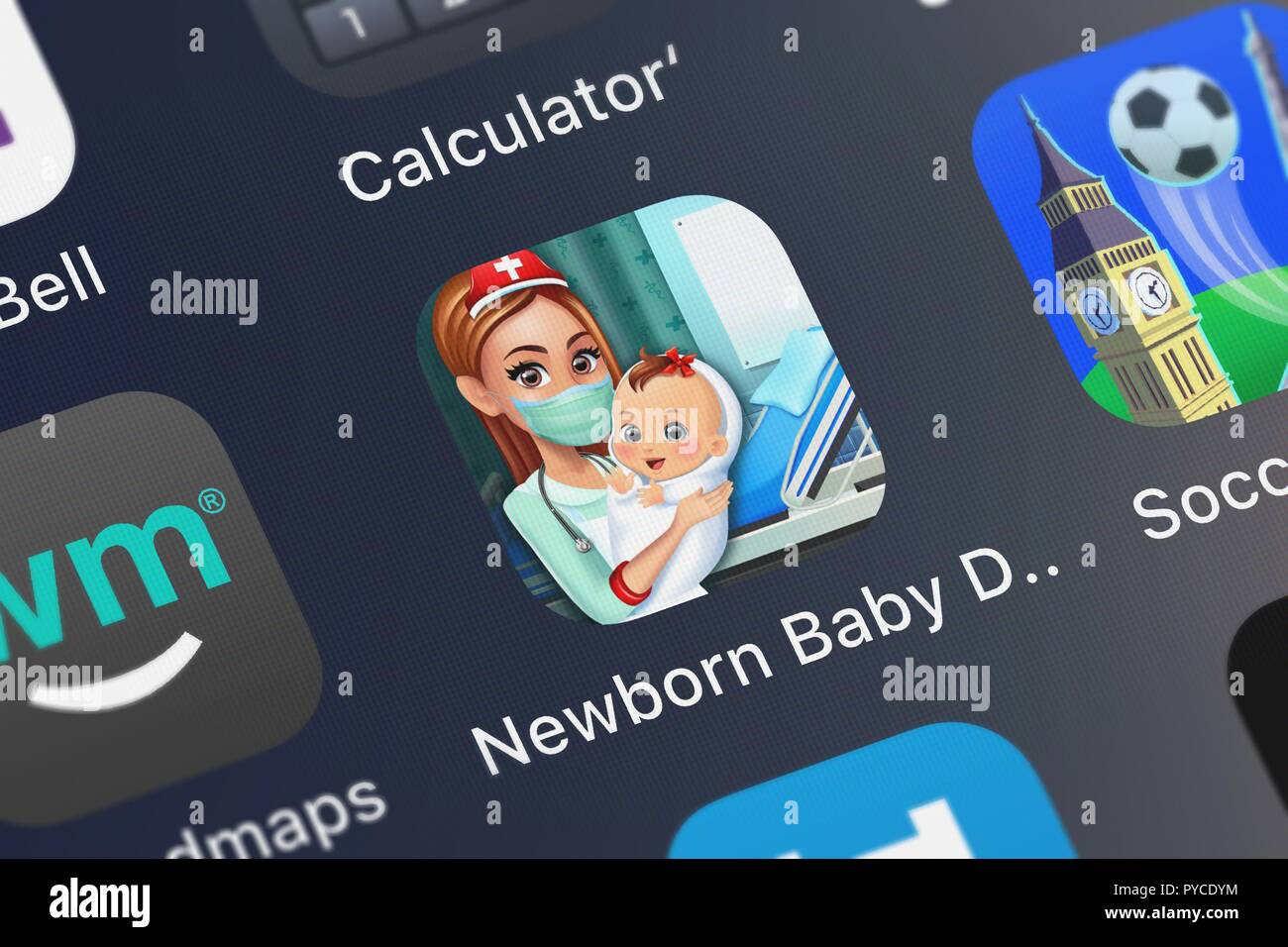 London, United Kingdom - October 26, 2018: Icon of the mobile app Newborn Baby Doctor Care from ...