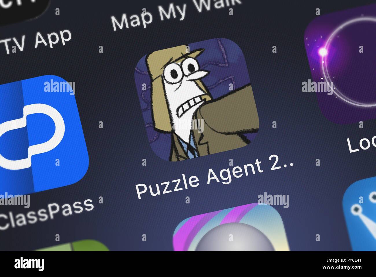 London, United Kingdom - October 26, 2018: Icon of the mobile app ...