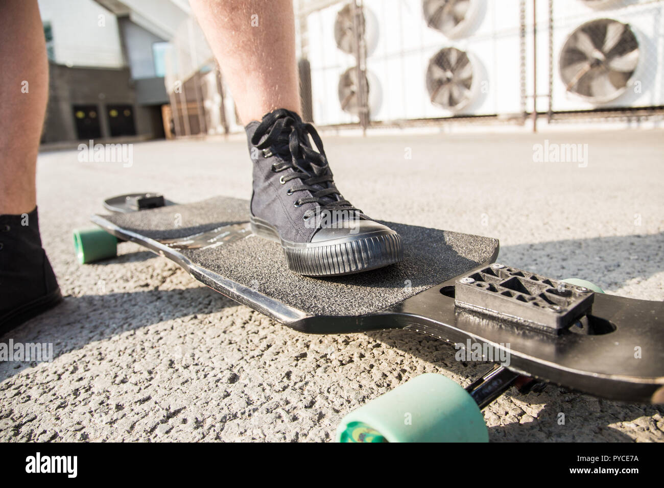 Cute girl on longboard hi-res stock photography and images - Alamy