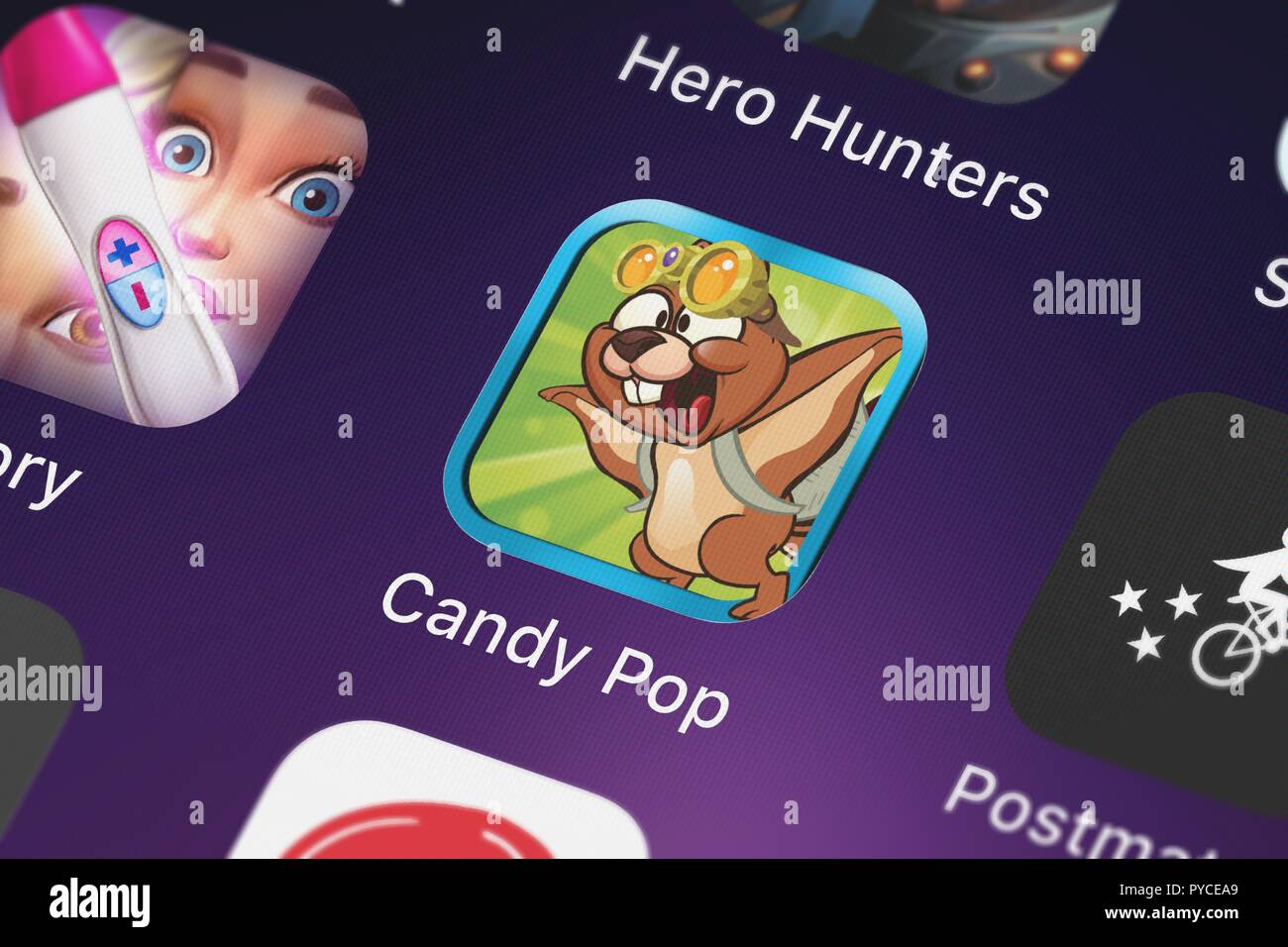 London, United Kingdom - October 26, 2018: Icon of the mobile app Candy ...