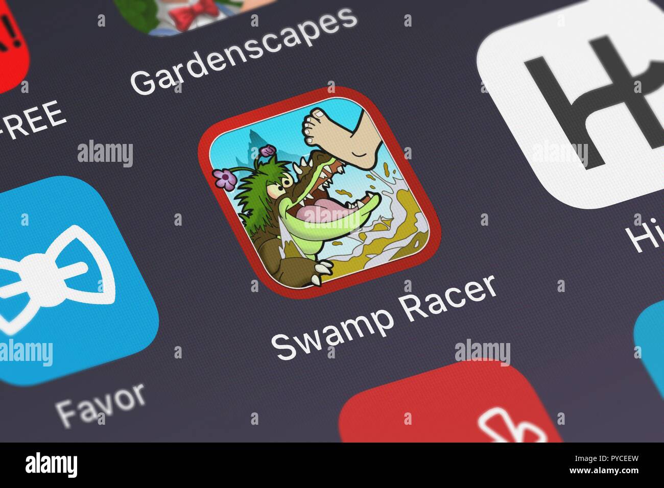 London, United Kingdom - October 26, 2018: Screenshot of the mobile app ...