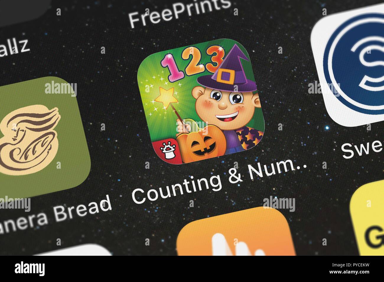 London, United Kingdom - October 26, 2018: Screenshot of the Counting ...