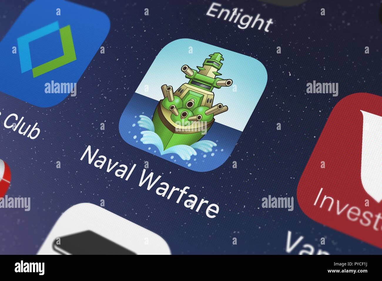 London, United Kingdom - October 26, 2018: Screenshot of the Naval ...