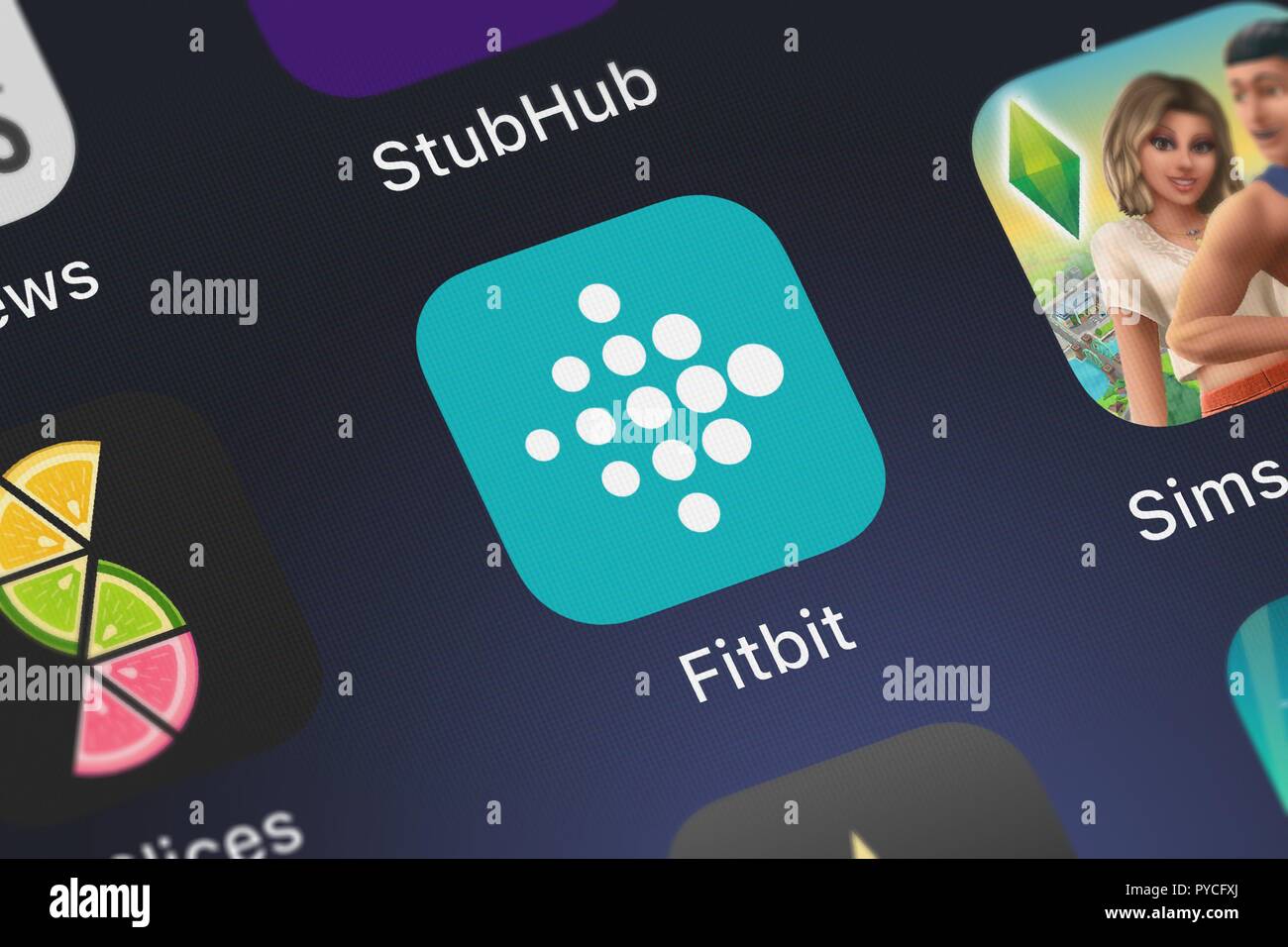 London, United Kingdom - October 26, 2018: The Fitbit mobile app from ...
