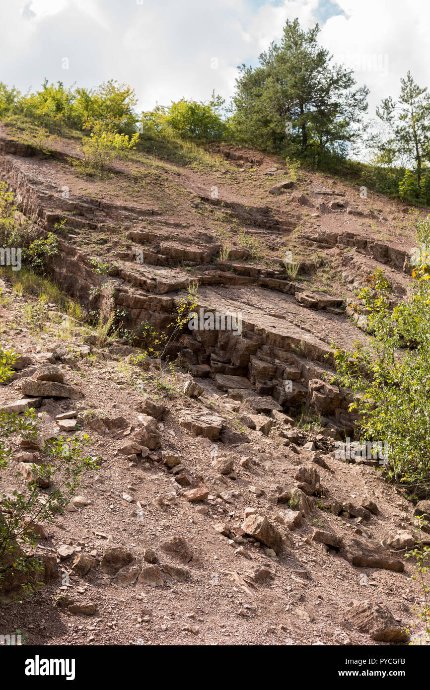detail of geological structures and effects of erosion inside of ...