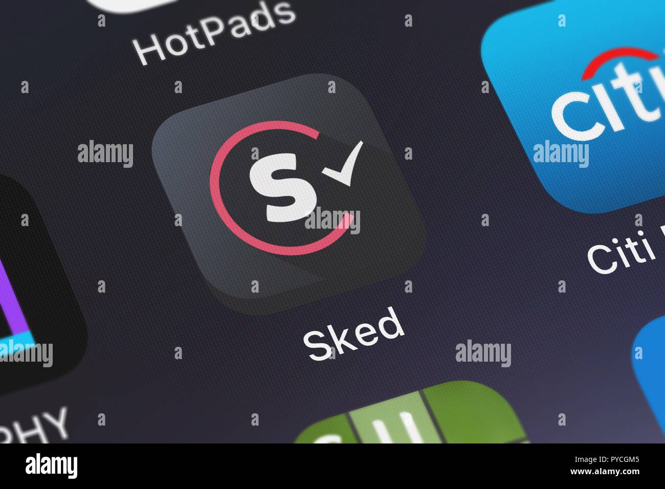 London, United Kingdom - October 26, 2018: Screenshot of the mobile app ...