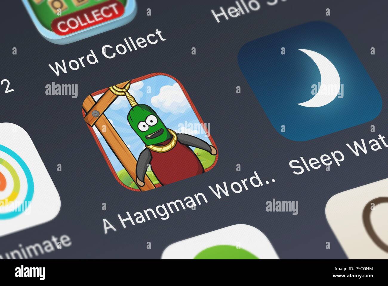 London, United Kingdom - October 26, 2018: Screenshot of the mobile app ...