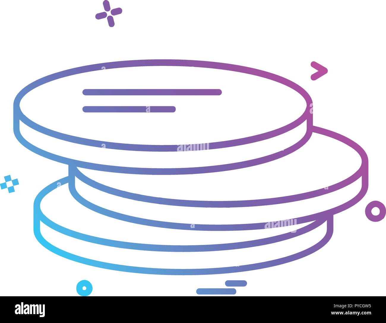Coins icon design vector Stock Vector Image & Art - Alamy