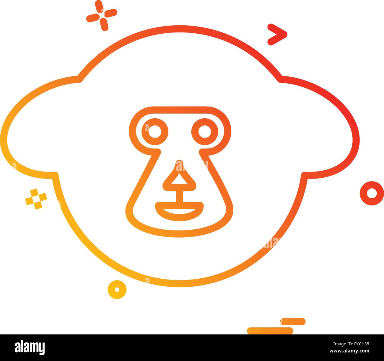 Monkey icon design vector Stock Vector Image & Art - Alamy