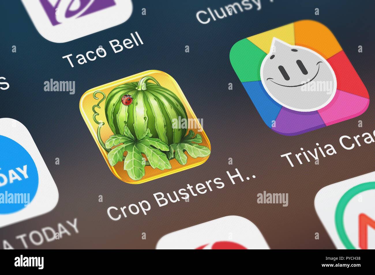 London, United Kingdom - October 26, 2018: Close-up shot of the Crop ...