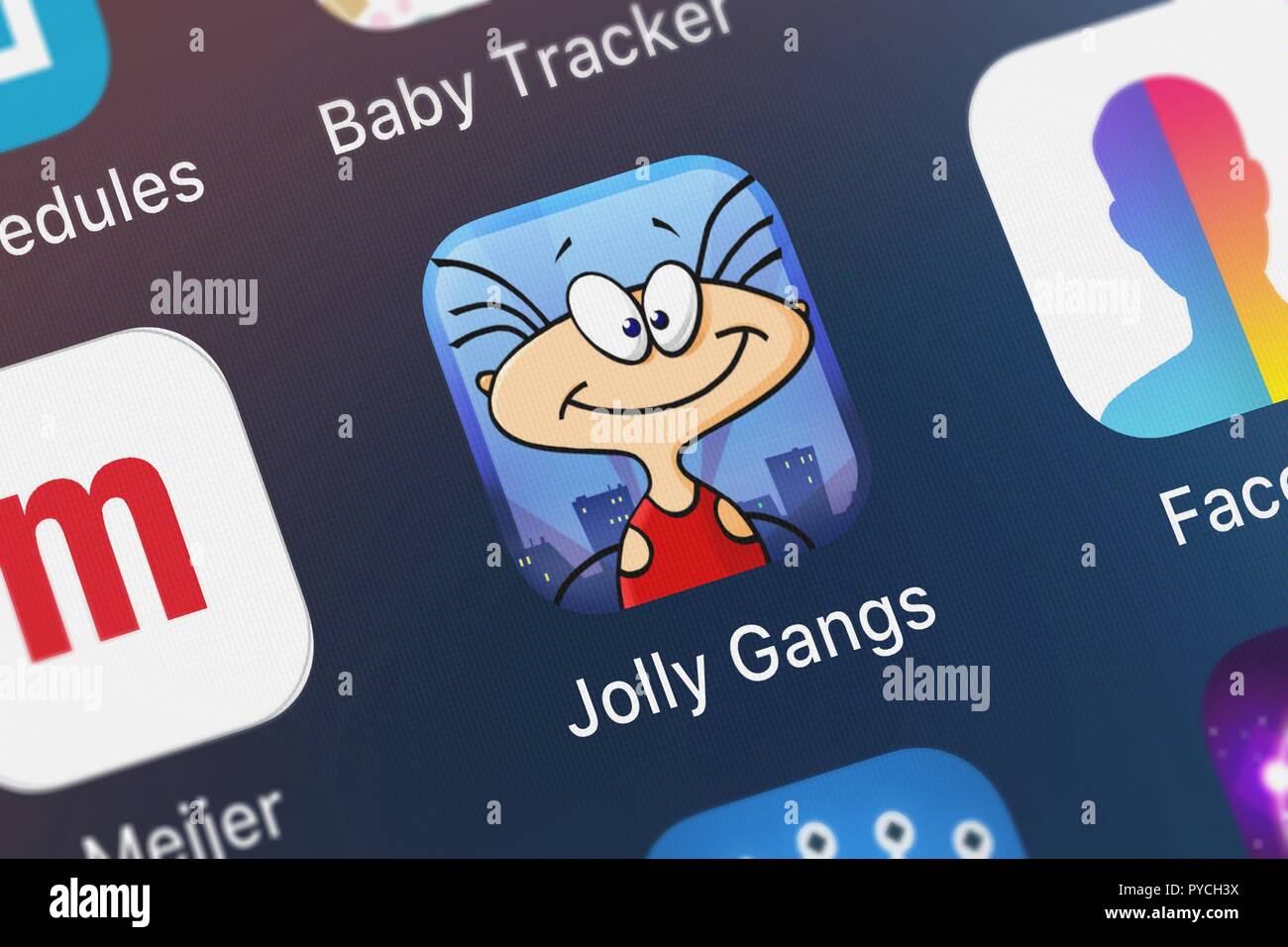 London, United Kingdom - October 26, 2018: Icon of the mobile app The ...
