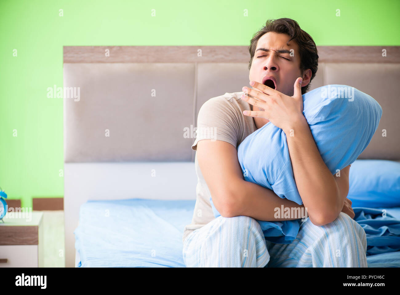 Man suffering from sleeping disorder and insomnia Stock Photo - Alamy