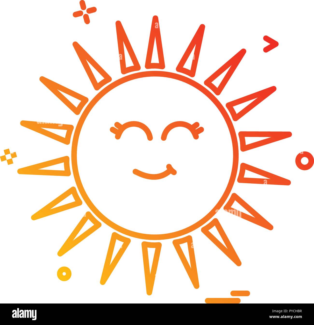Sun icon design vector Stock Vector Image & Art - Alamy