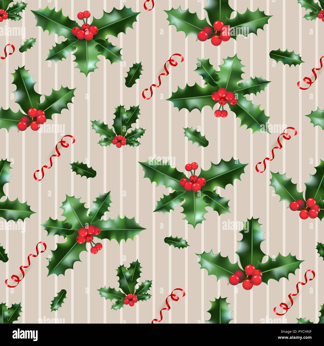 Pattern seamless holly Stock Vector Image & Art - Alamy