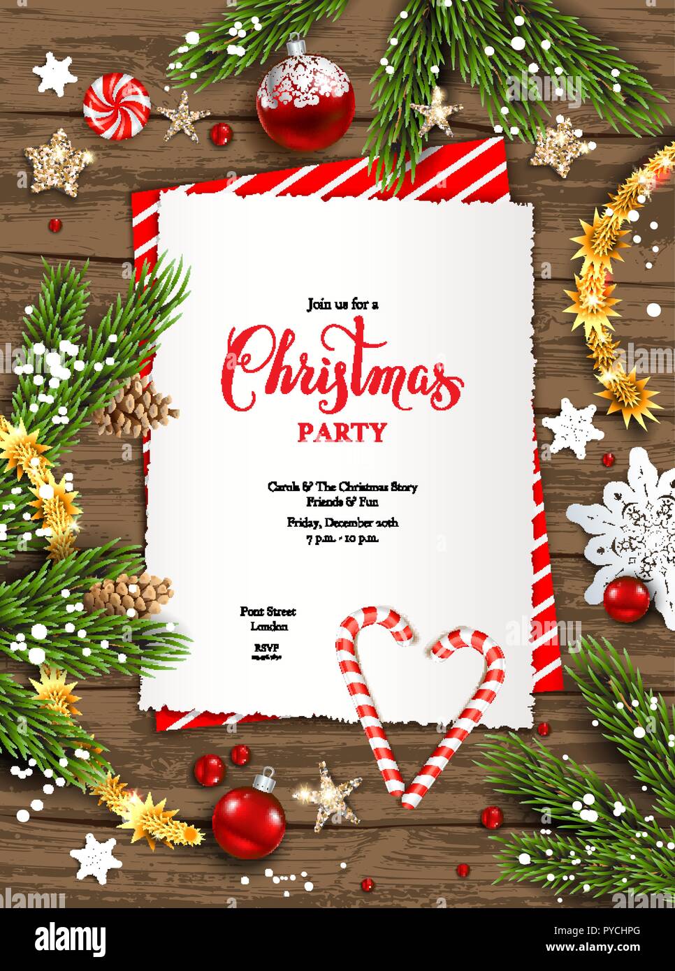 Christmas card background ball Stock Vector Images - Alamy