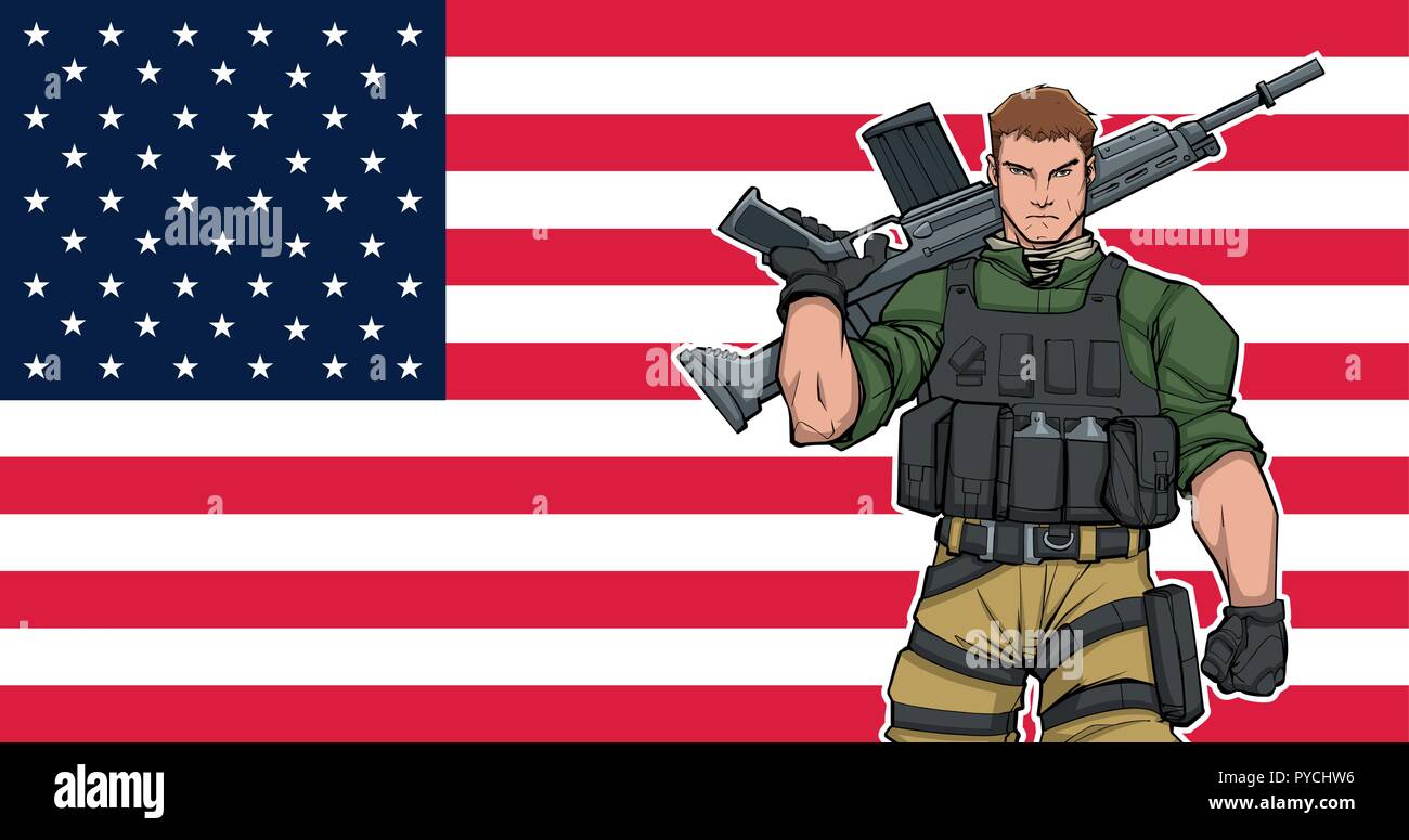 United states soldier Stock Vector Images - Alamy