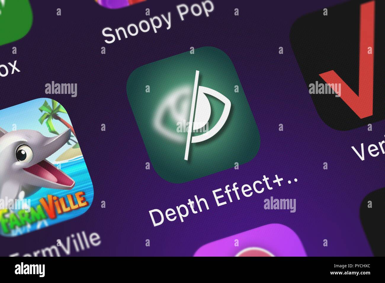 Depth effect portrait mode photo field editor hi-res stock photography ...