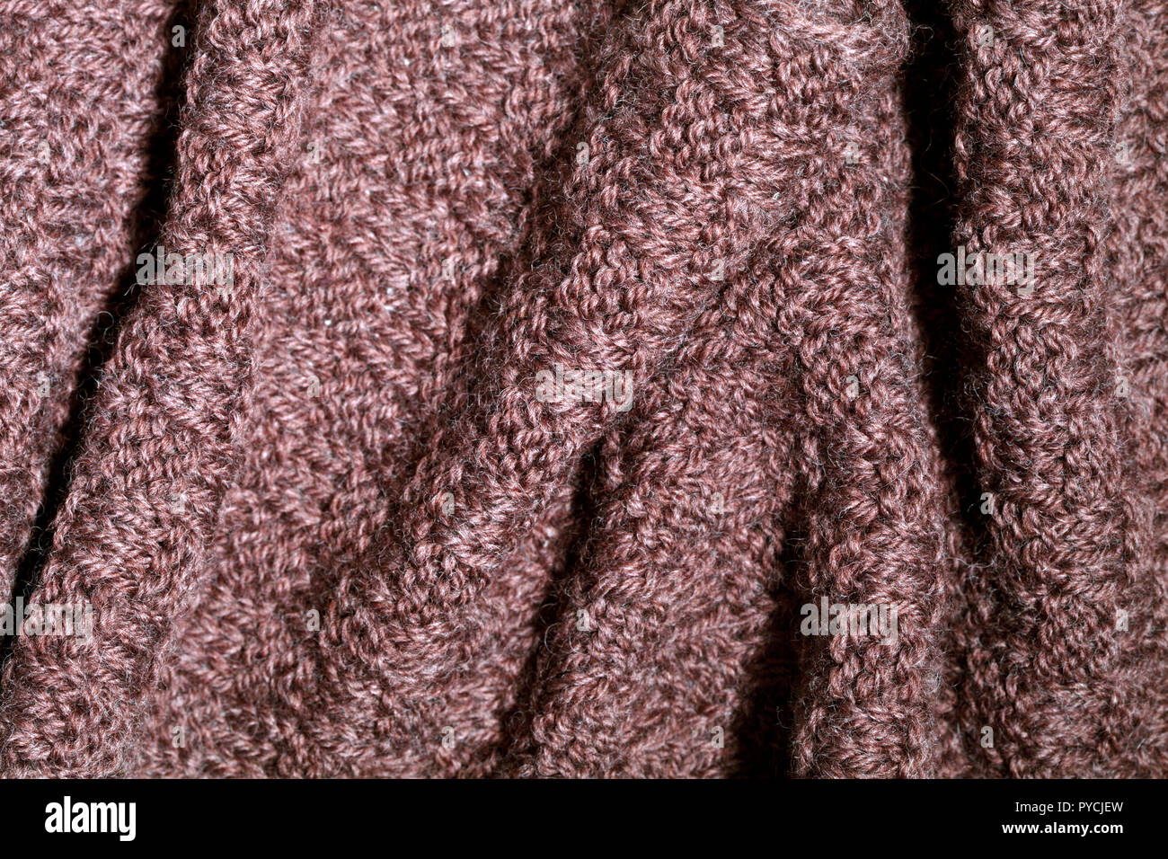 Knitted brown scarf texture background Stock Photo - Alamy
