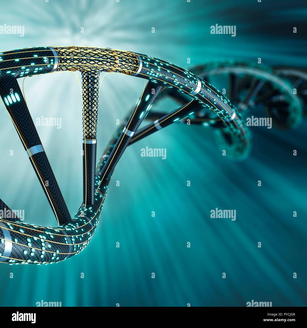 Artificial DNA molecule, illustration Stock Photo - Alamy