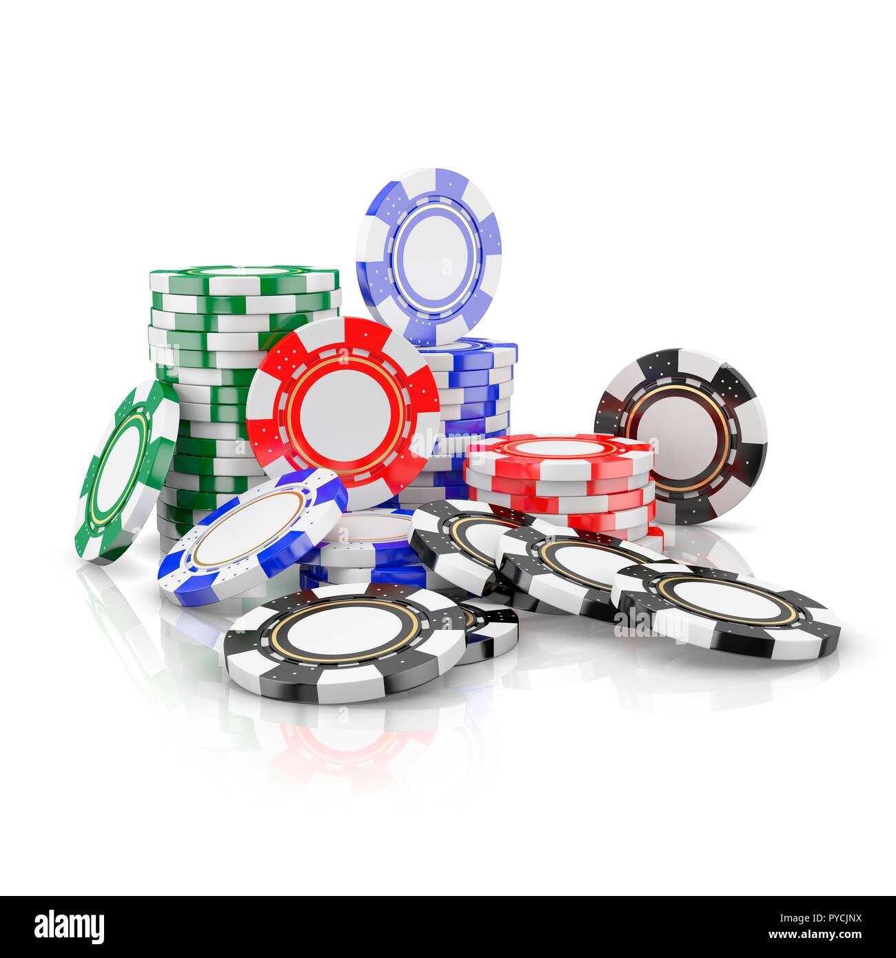 Stacks of poker chips, illustration Stock Photo - Alamy