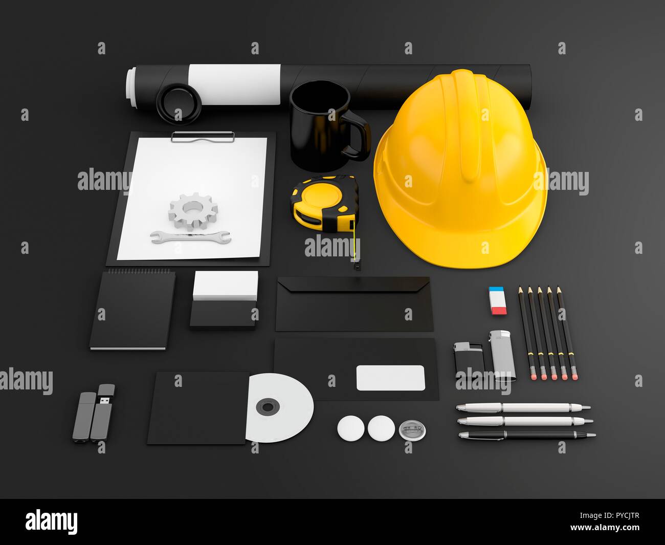 Construction industry, illustration Stock Photo - Alamy