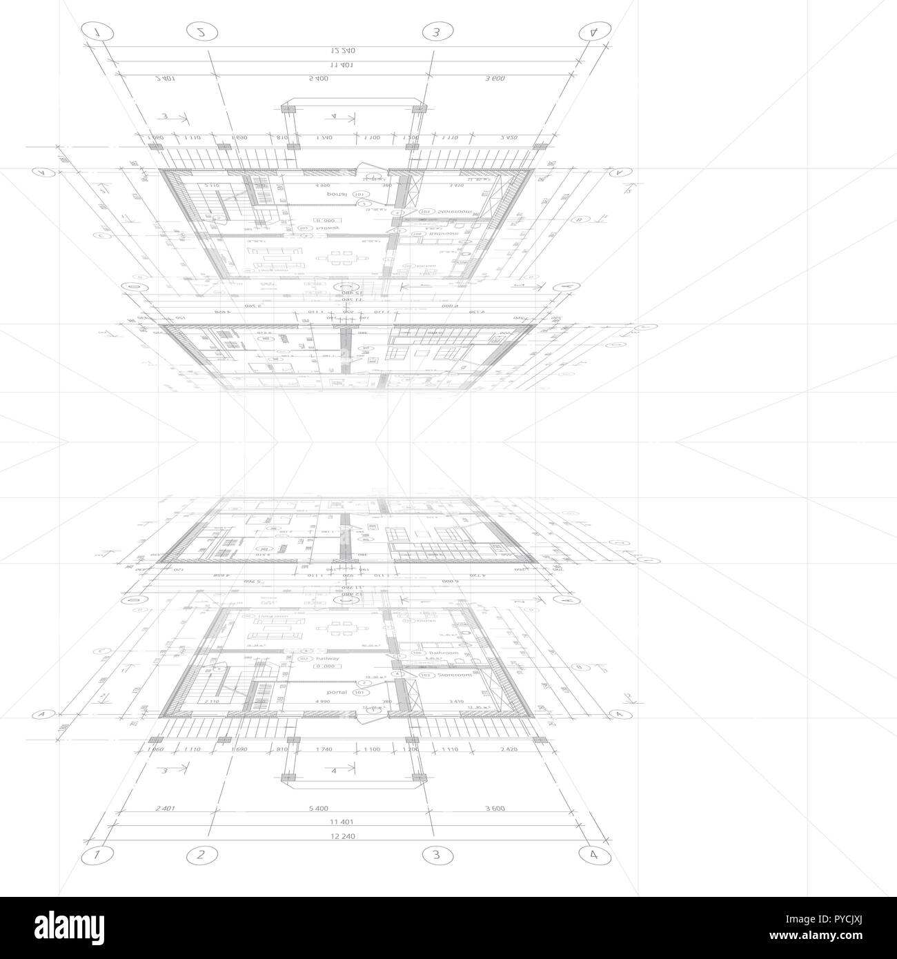 Architectural plans, illustration Stock Photo - Alamy