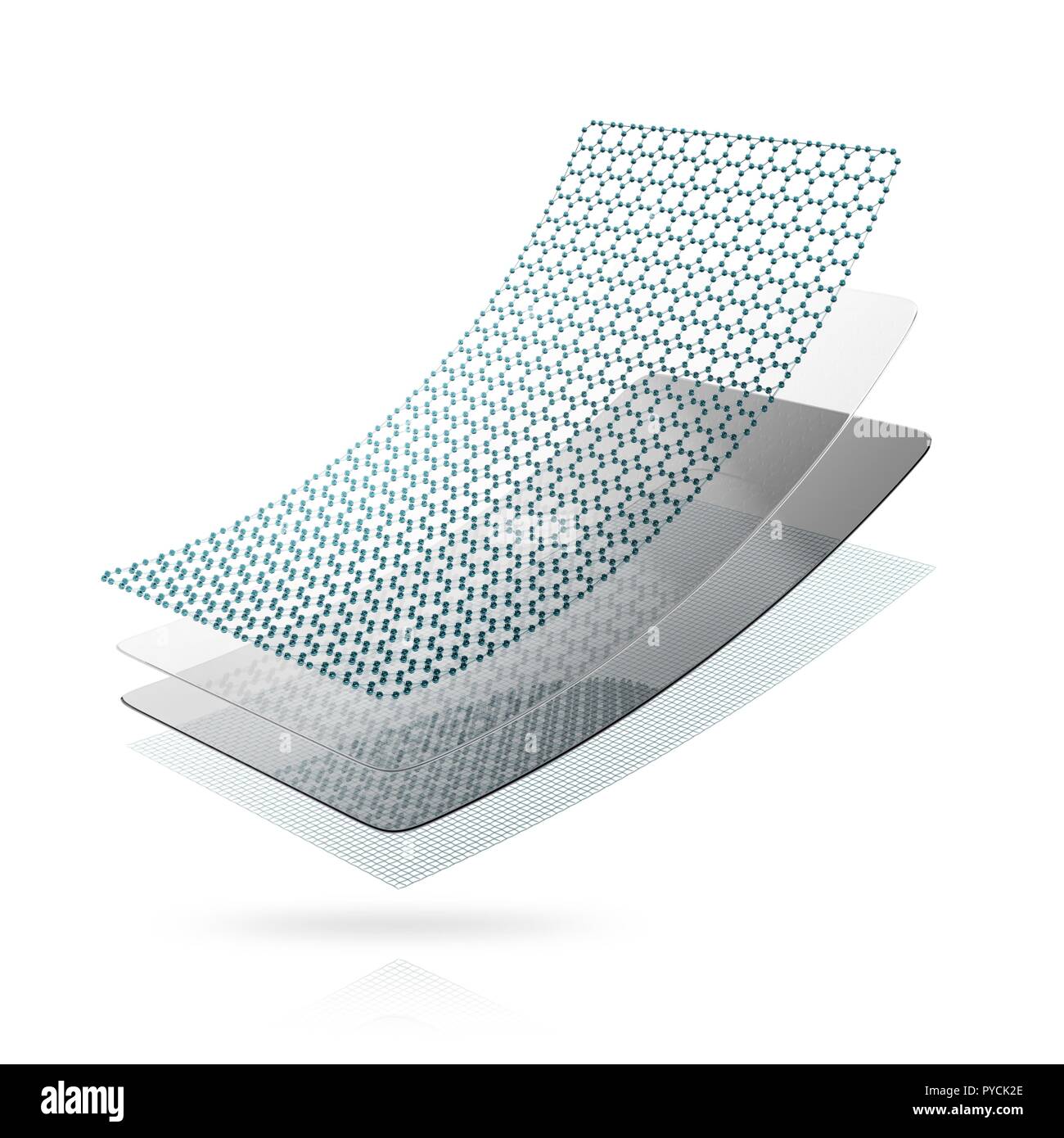 Multi layered covering for screen protection, illustration Stock Photo ...