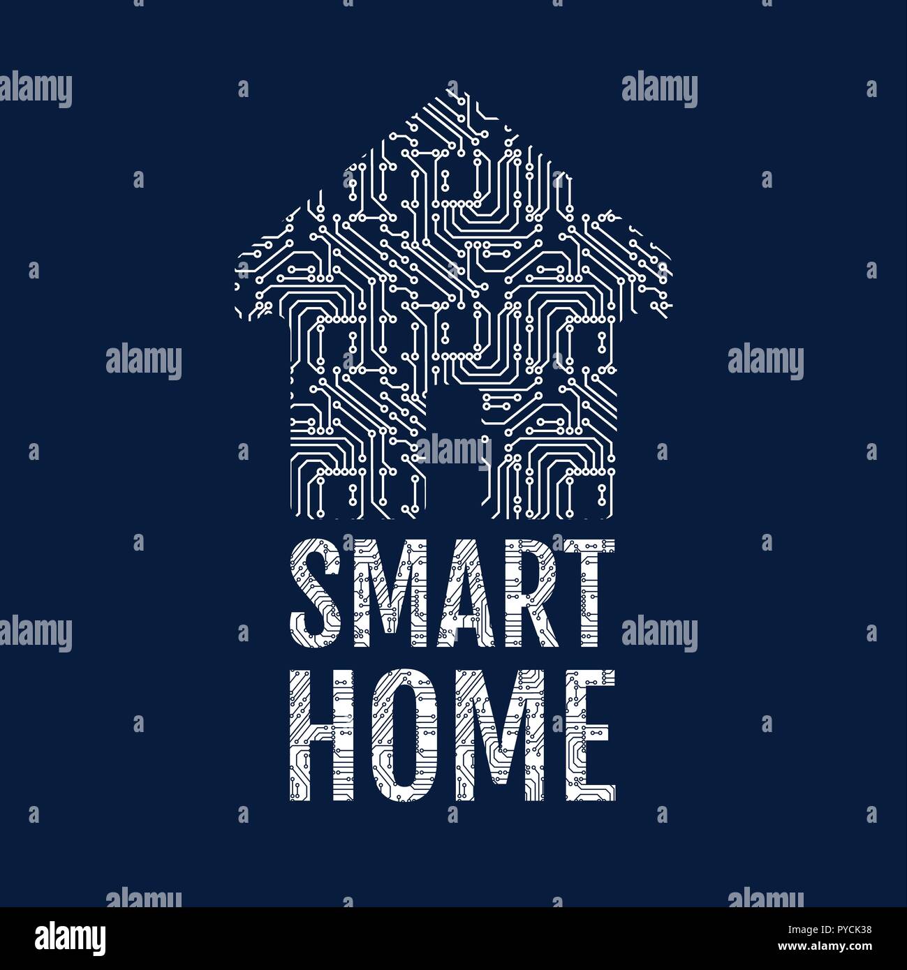 Smart home, conceptual illustration Stock Photo - Alamy