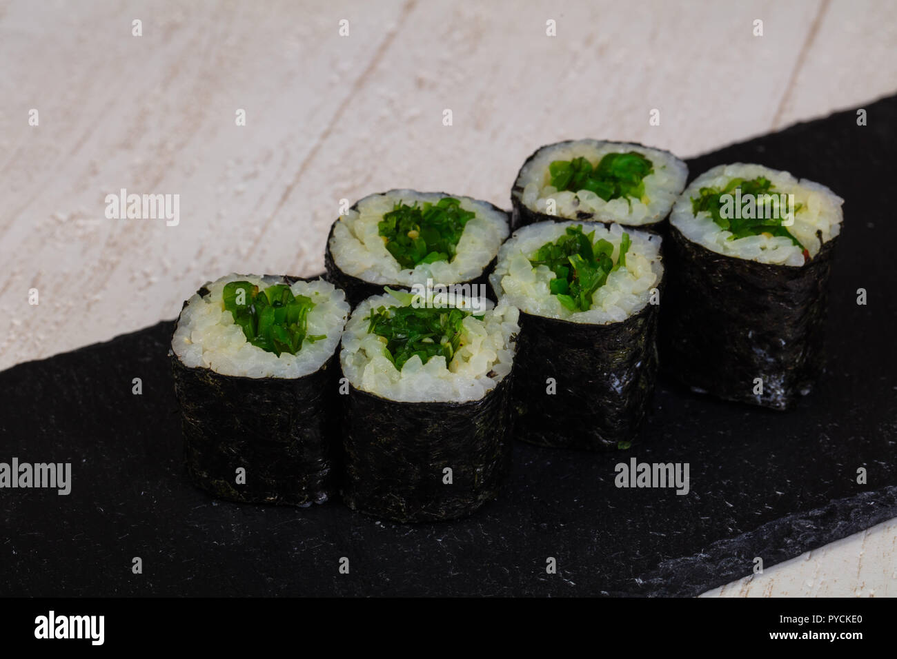Japanese cold roll with chukka Stock Photo - Alamy