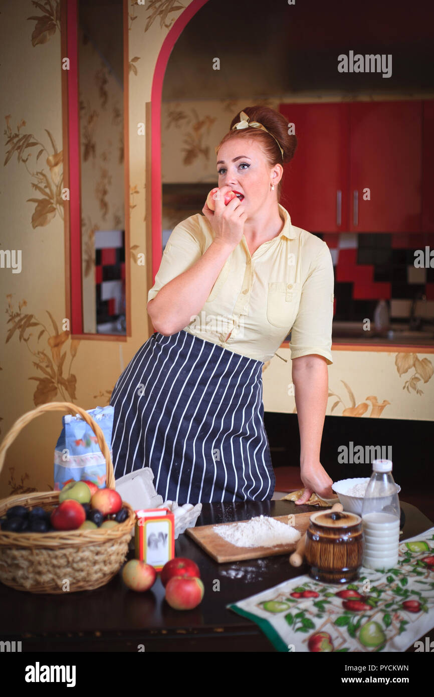 Vintage Lady Cooking