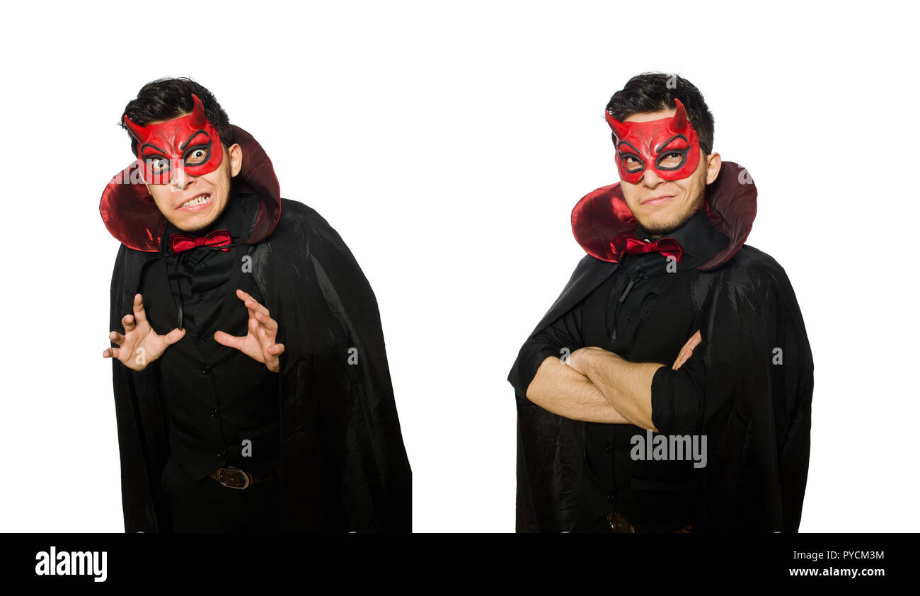 Funny devil isolated on the white background Stock Photo - Alamy