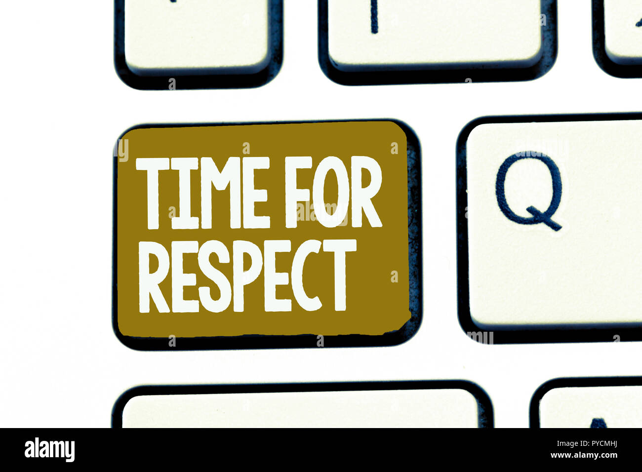 Handwriting text Time For Respect. Concept meaning when you asking ...