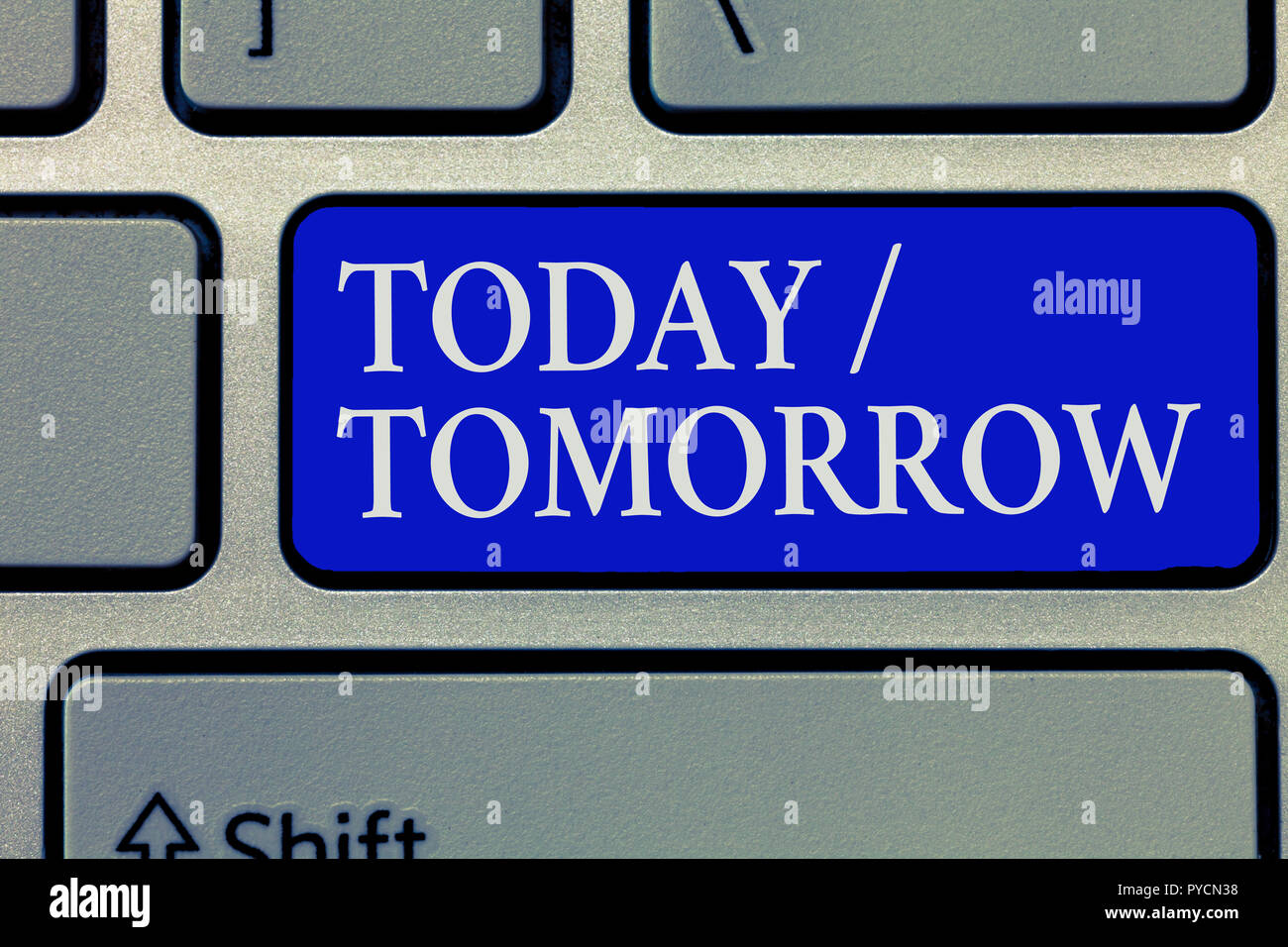 Conceptual hand writing showing Today Tomorrow. Business photo ...