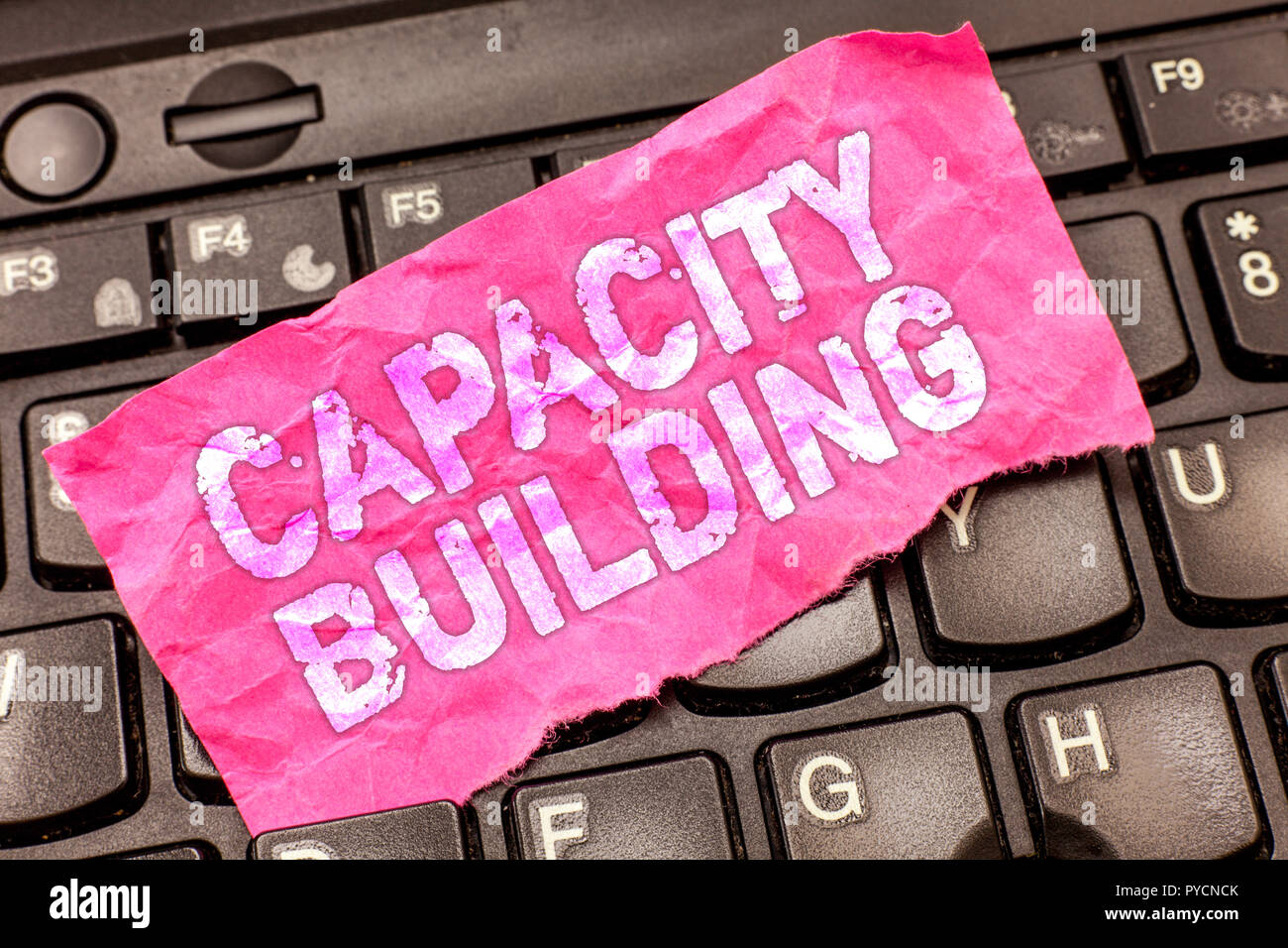 Writing note showing Capacity Building. Business photo showcasing ...