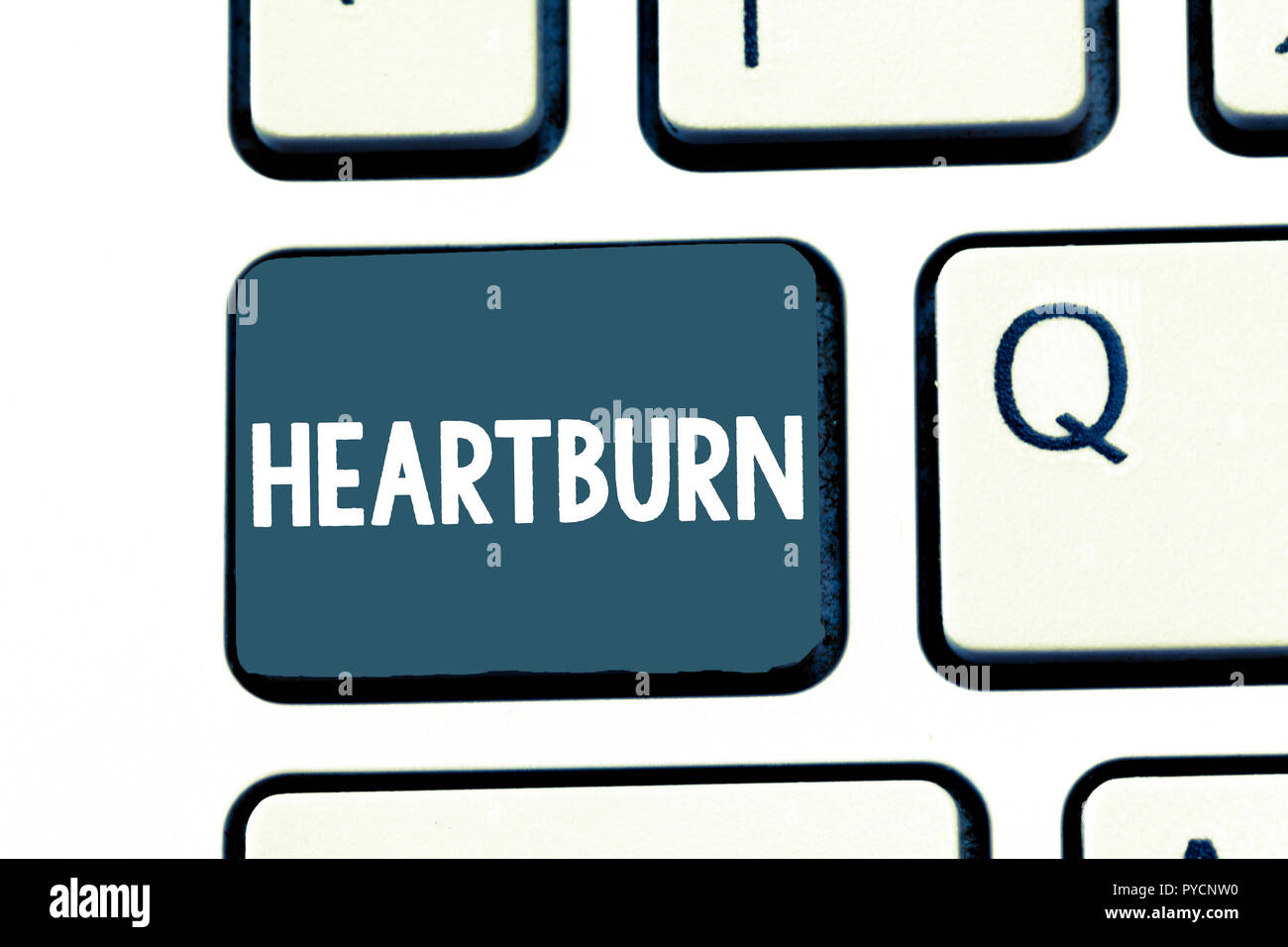 Text sign showing Heartburn. Conceptual photo Irritation of the ...