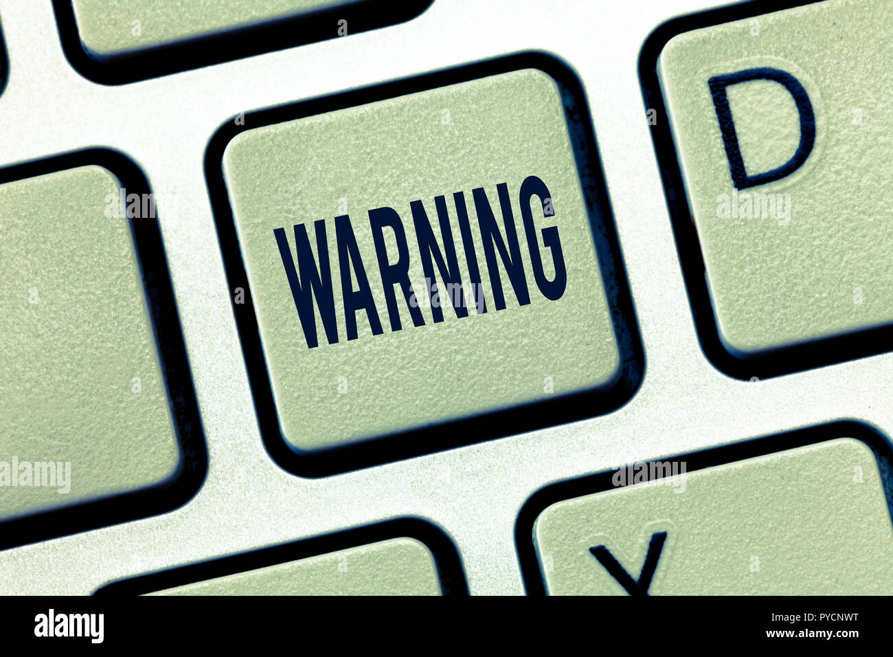 Handwriting text Warning. Concept meaning Advice Sign for possible ...