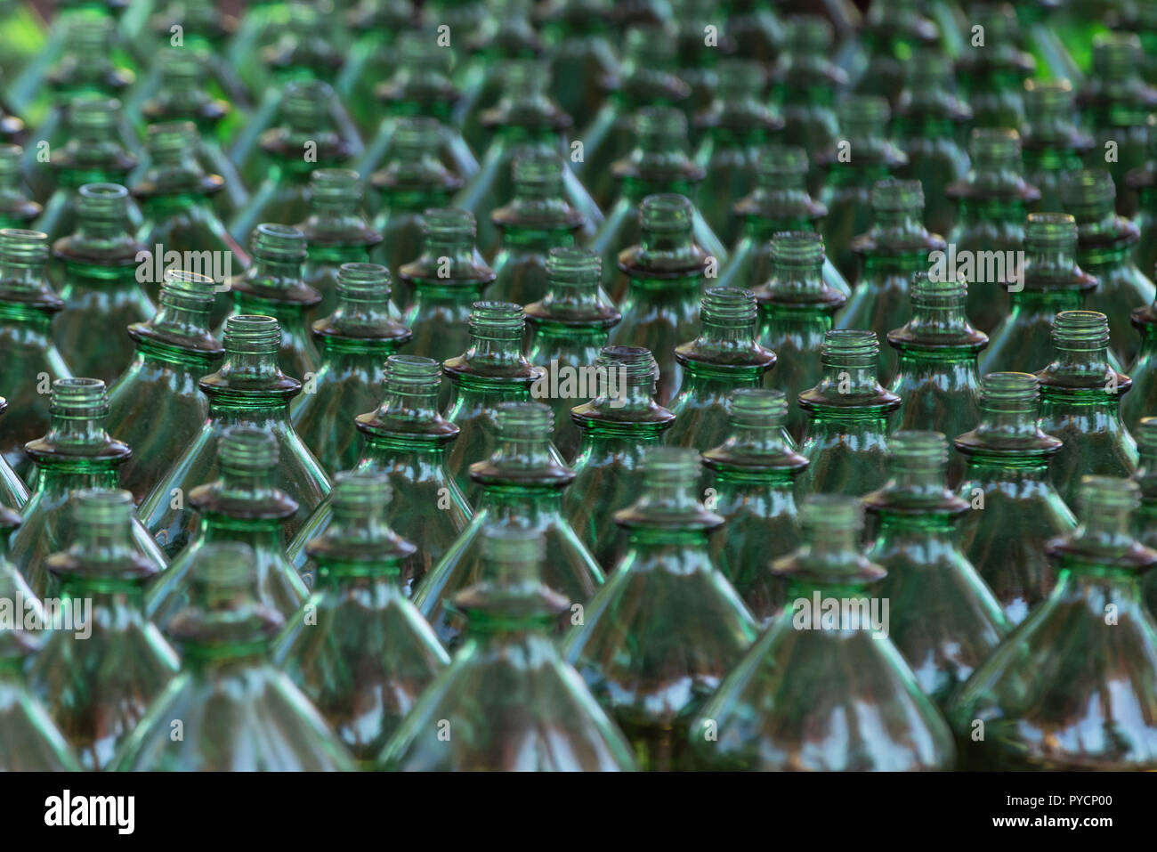 Green plastic bottles hi-res stock photography and images - Alamy