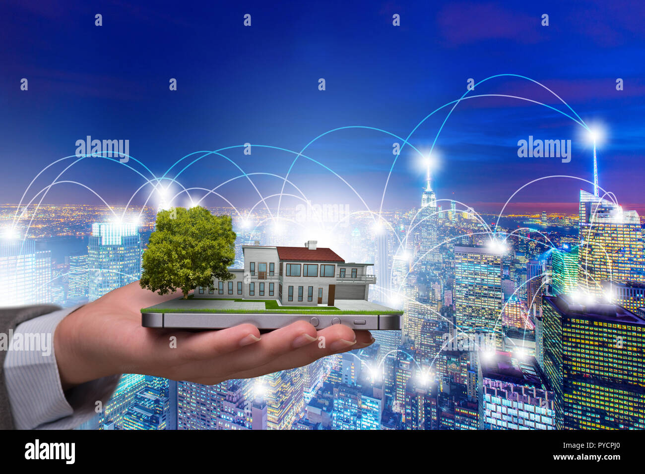 Concept of innovative smart city Stock Photo - Alamy