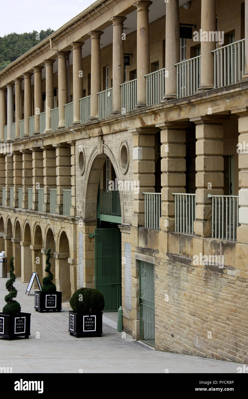The newly restored Piece Hall in Halifax, West Yorkshire, England Stock ...